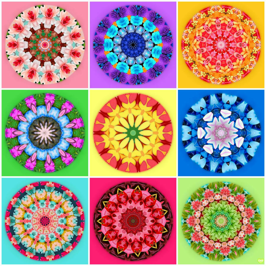 Jigsaw Puzzle | 81 pieces | Kaleidos made from ...... Paper Flowers ...