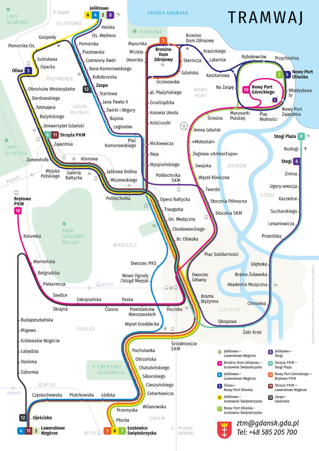 Solve Gdansk Tramway Map jigsaw puzzle online with 600 pieces