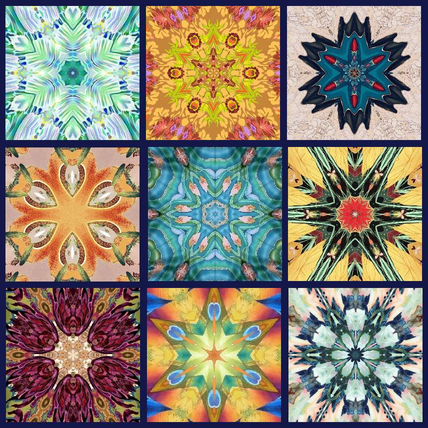 Solve kaleido mix 554 jigsaw puzzle online with 81 pieces