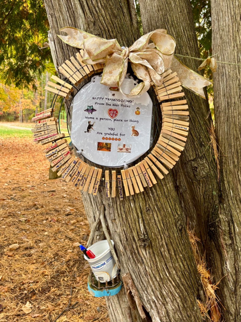 Solve Saw this Thanksgiving Wreath placed in the Enchanted Woods ...