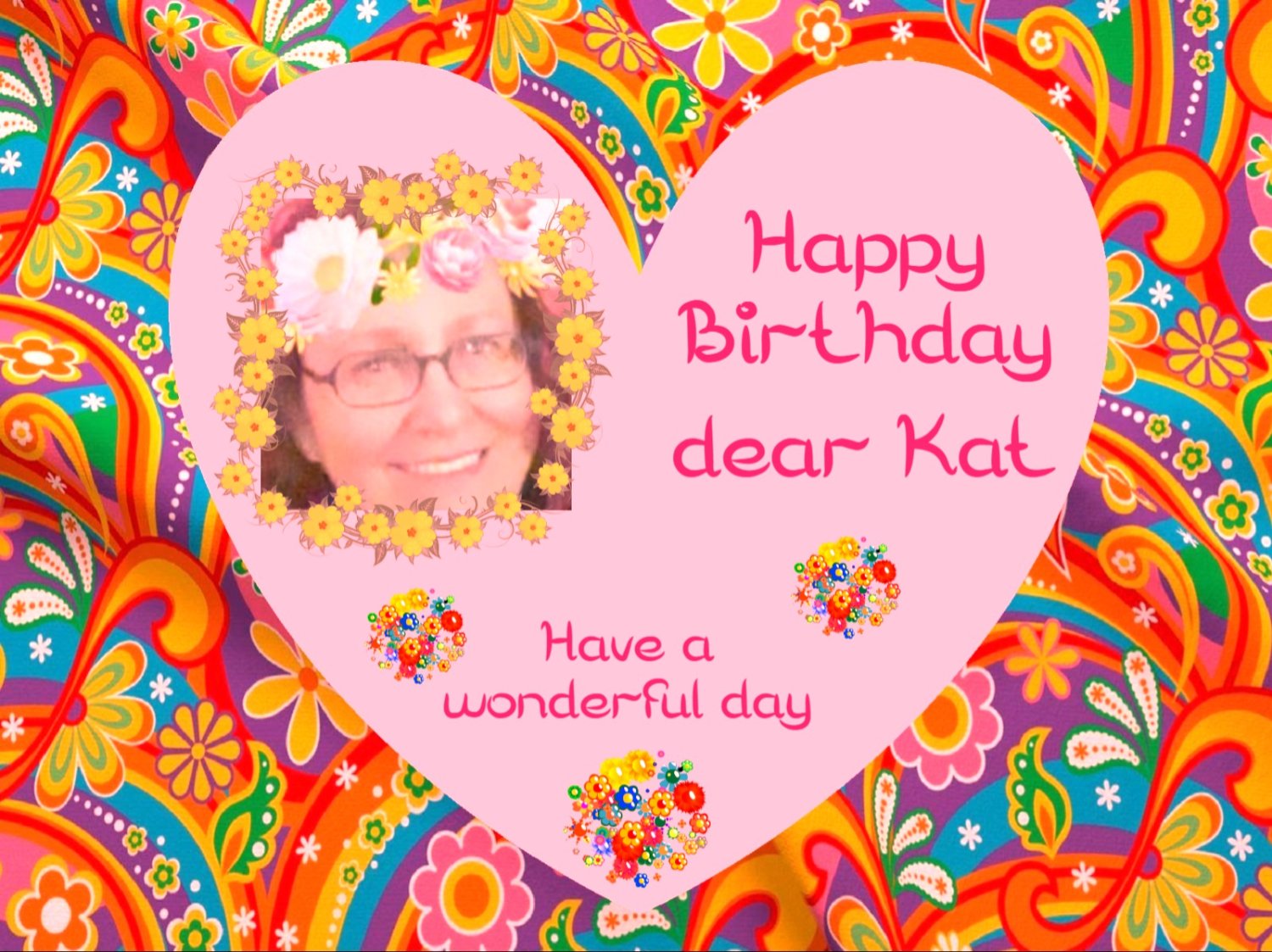 Solve Happy Birthday dear Kat (Kat711) jigsaw puzzle online with 12 pieces