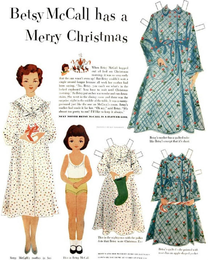 Solve Paper Dolls ~ Betsy McCall ~ Christmas jigsaw puzzle online with ...