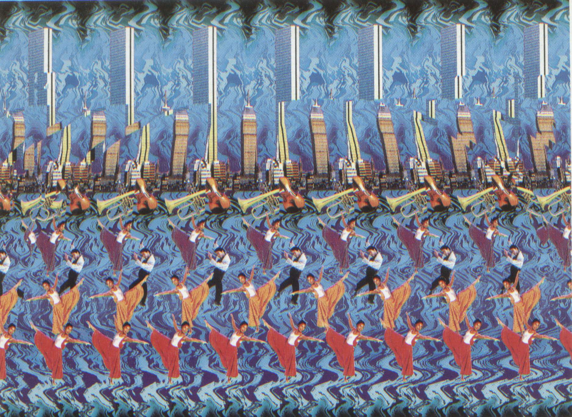 Solve Magic Eye picture (harder) jigsaw puzzle online with 165 pieces