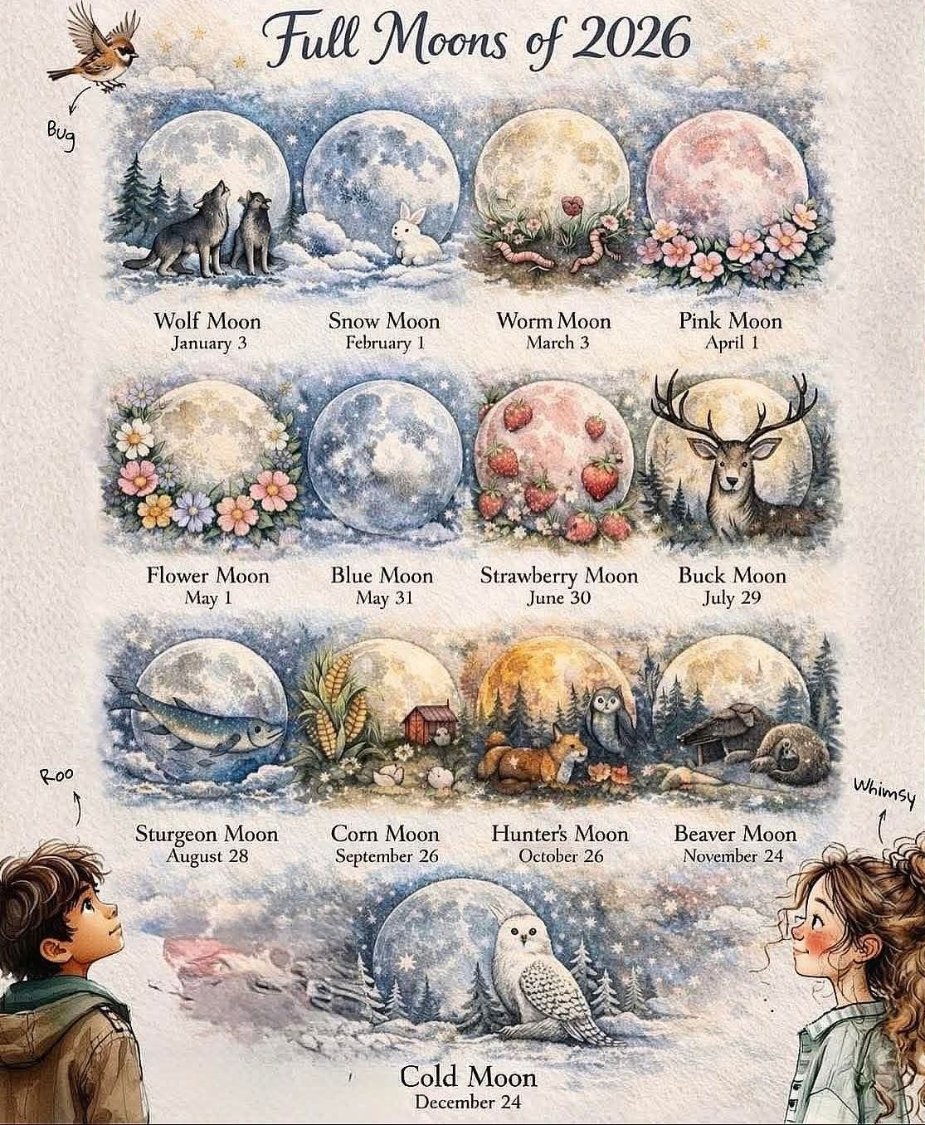 Solve Seasonal - Winter - Full Moons for 2026 (12 - 396 Pieces) jigsaw ...