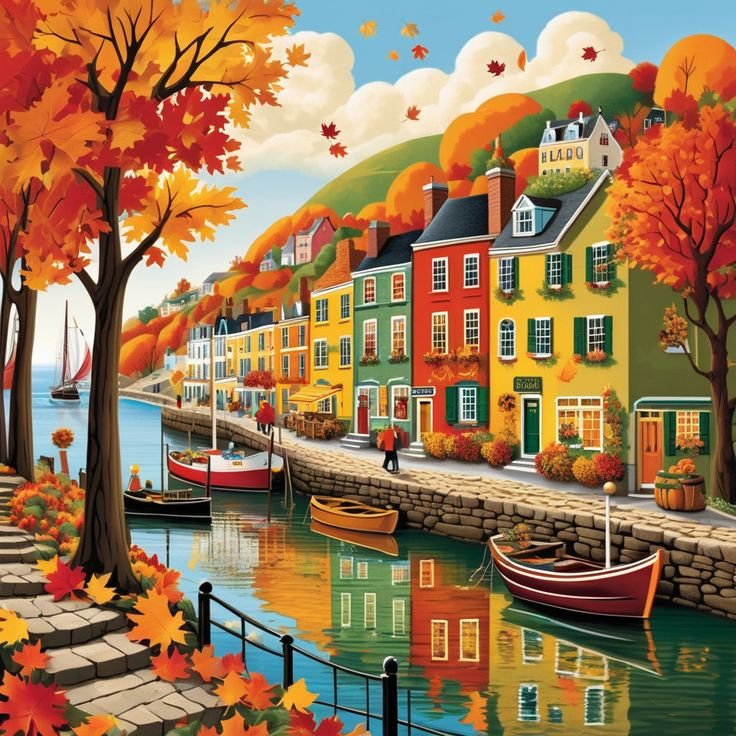 Solve Autumn Reflection jigsaw puzzle online with 64 pieces