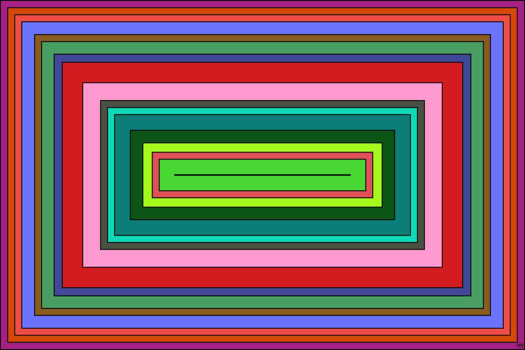 Solve Concentric Rectangles!! ~ M jigsaw puzzle online with 96 pieces