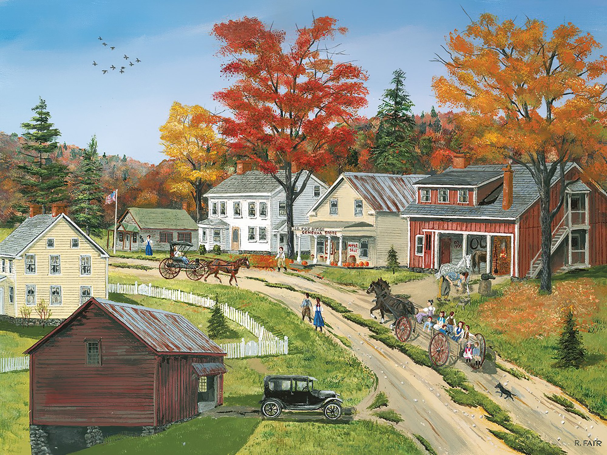 Solve Frisbee Street School Wagon jigsaw puzzle online with 352 pieces