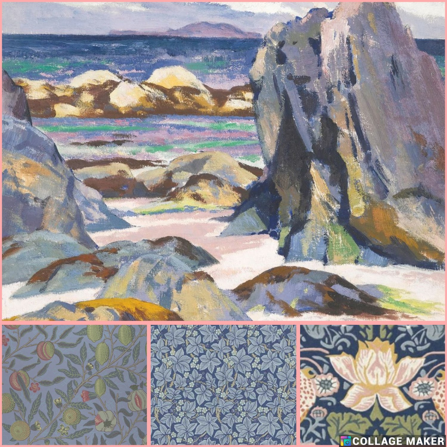 Solve Isle of Lunga from Iona by Francis Cadell with Wm Morris prints ...