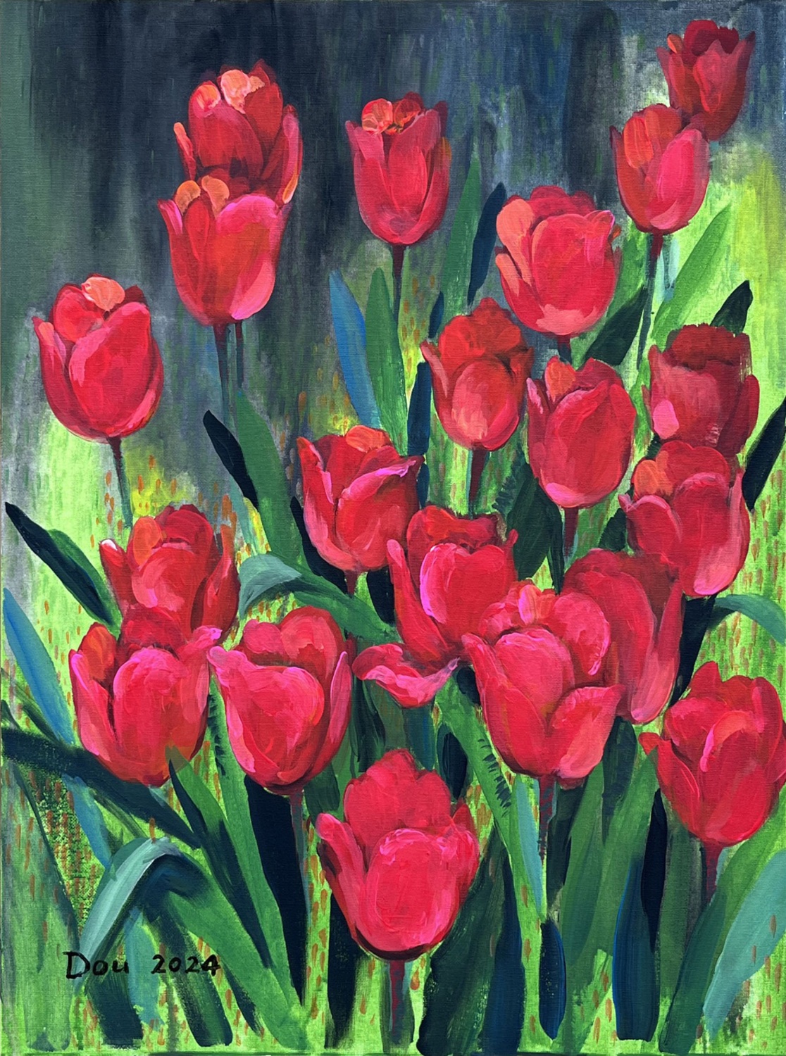 Solve Red Tulips jigsaw puzzle online with 130 pieces