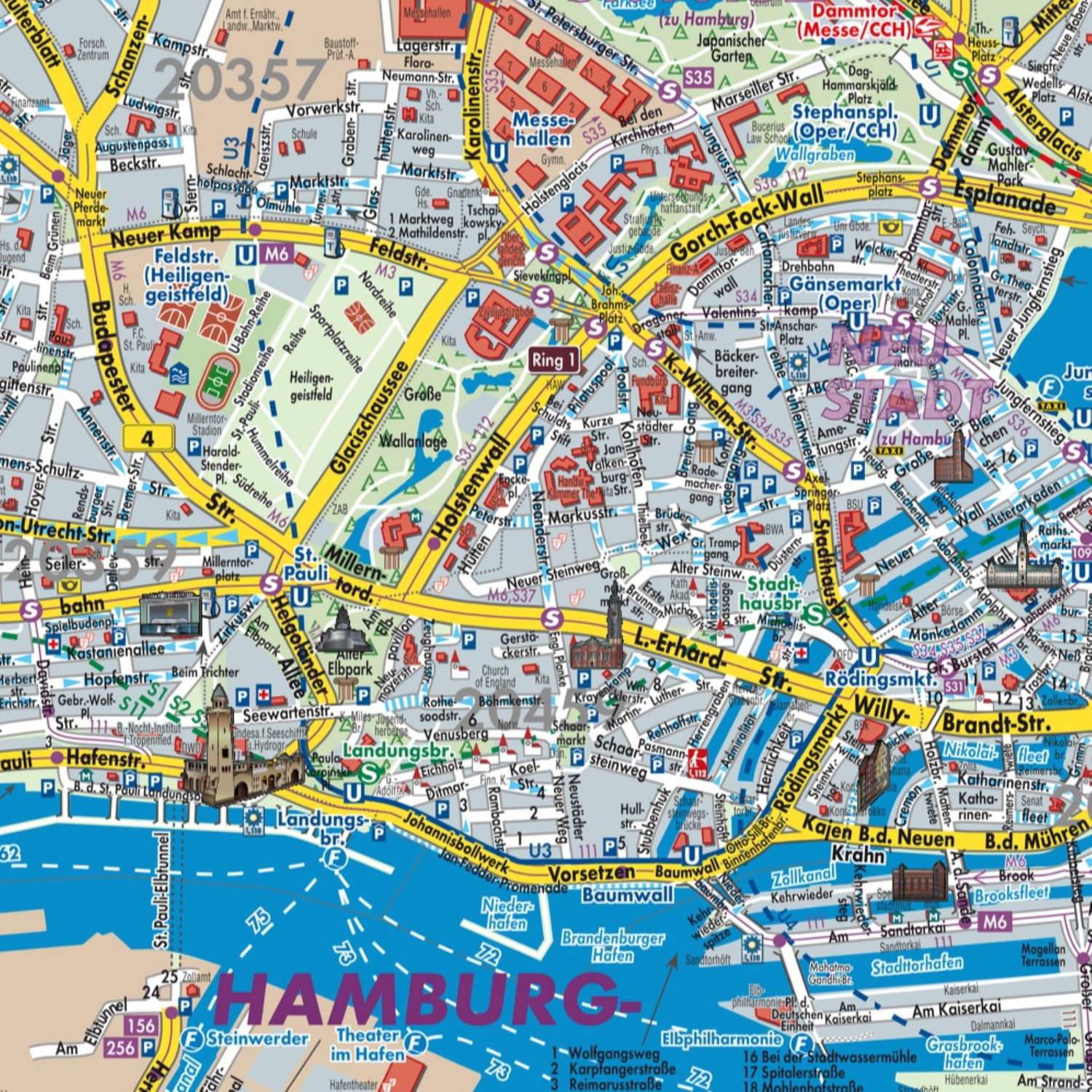 Solve Hamburg Street Map jigsaw puzzle online with 169 pieces