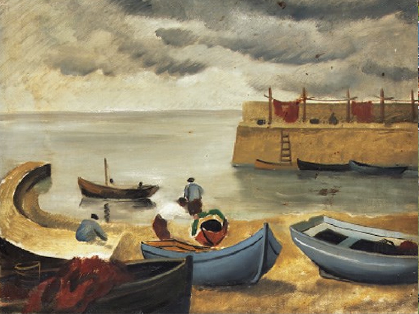 Solve Joan Jameson (Irish, 1892–1953), The Jetty and Boat Cove, Ardmore ...