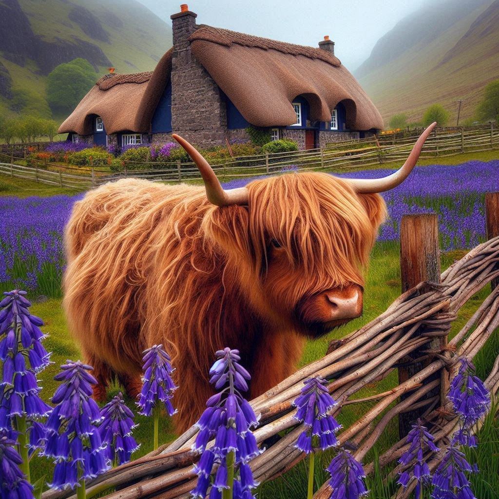 Solve Highland Cow jigsaw puzzle online with 100 pieces