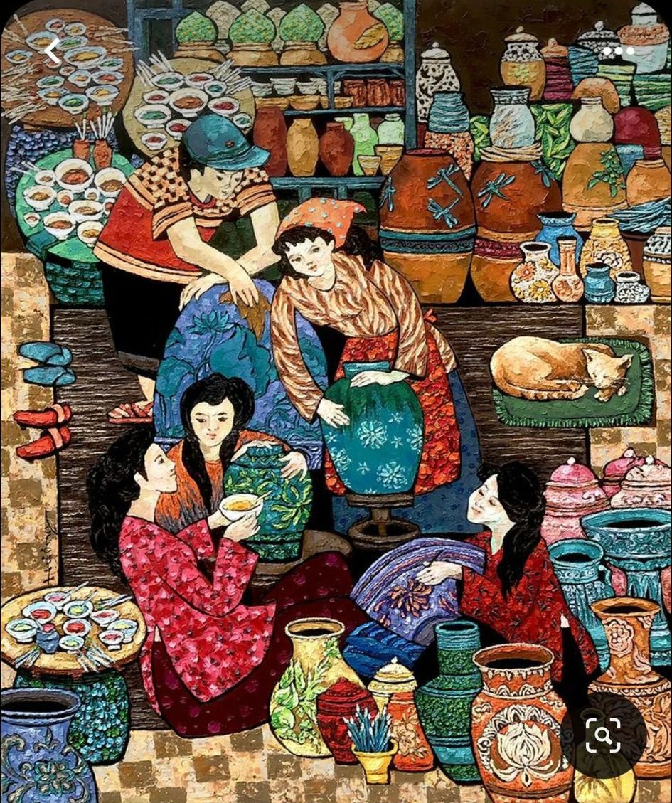 Solve drawing pottery jigsaw puzzle online with 288 pieces