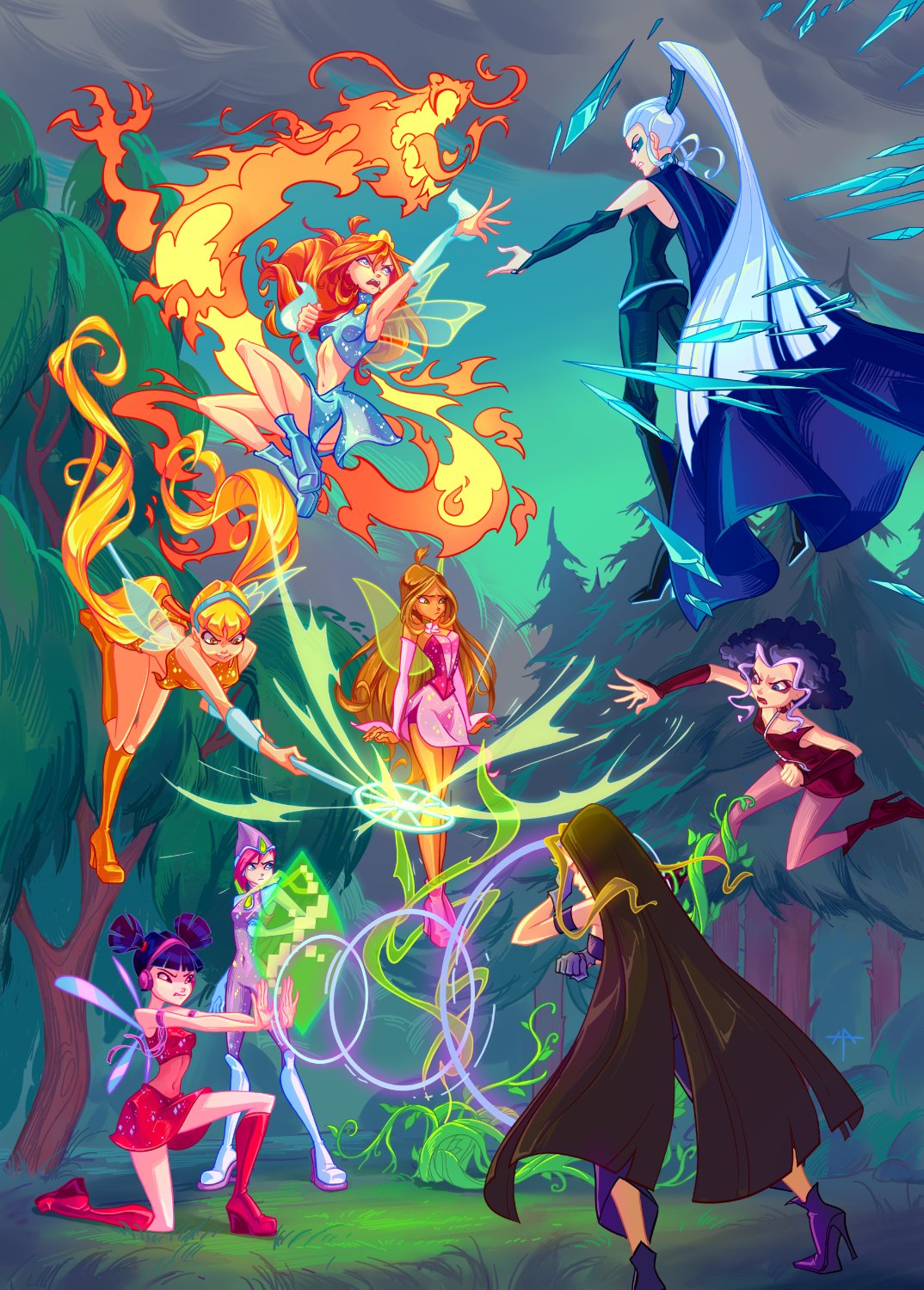 Solve Faeries vs Witches 🔮 jigsaw puzzle online with 54 pieces