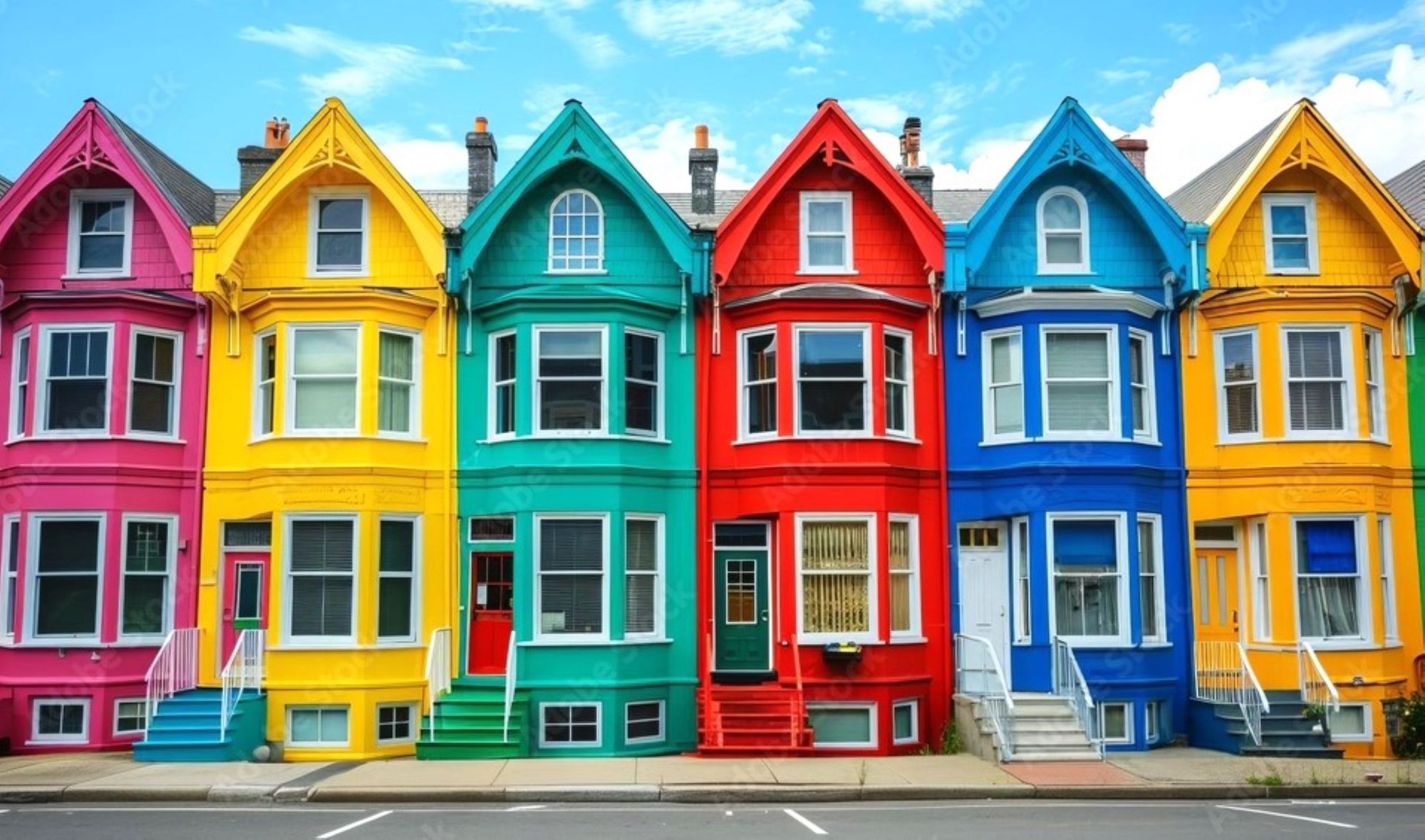 Jigsaw Puzzle | 299 pieces | Colorful Houses | Jigidi