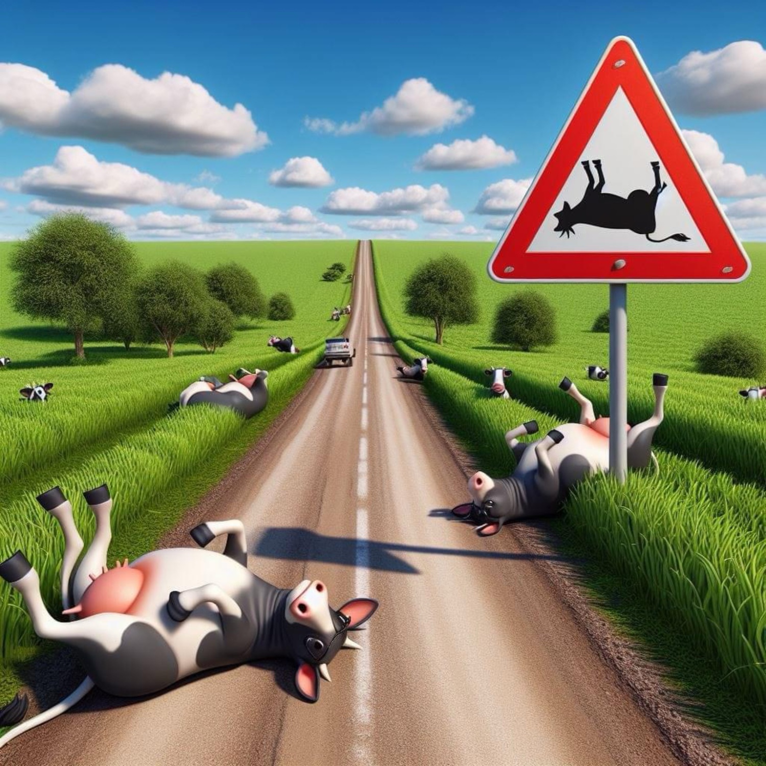 Jigsaw Puzzle | 225 pieces | Cow Tipping | Jigidi