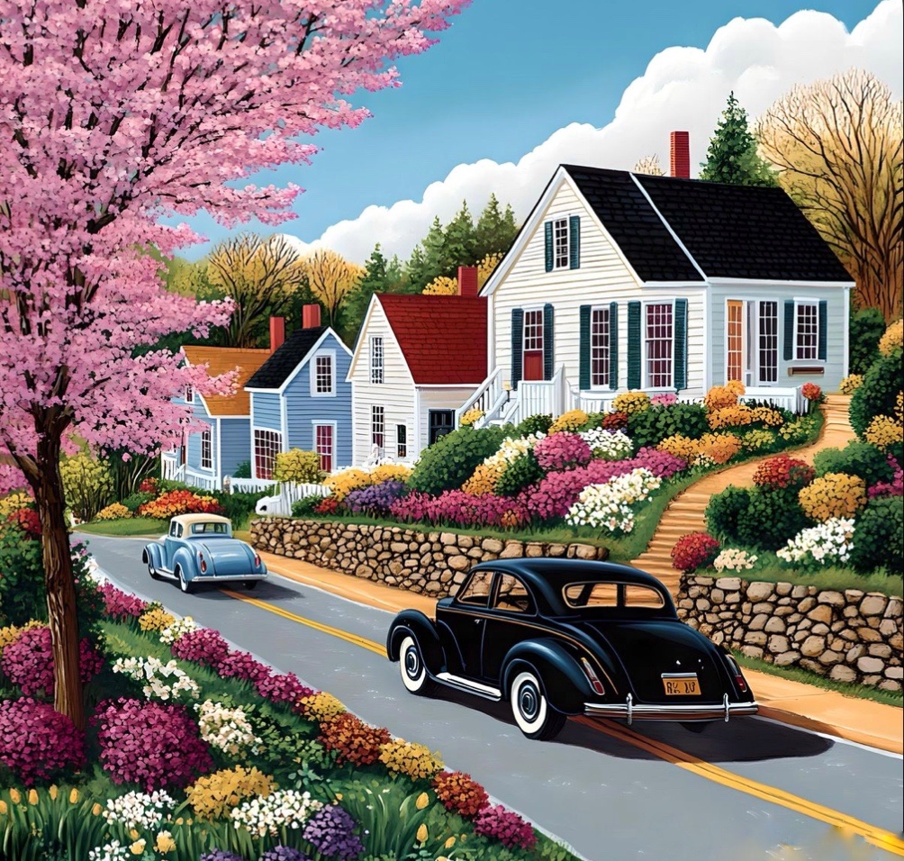 Solve The old neighborhood jigsaw puzzle online with 240 pieces