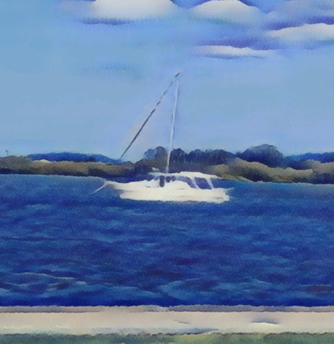 Solve Boat on the river jigsaw puzzle online with 49 pieces