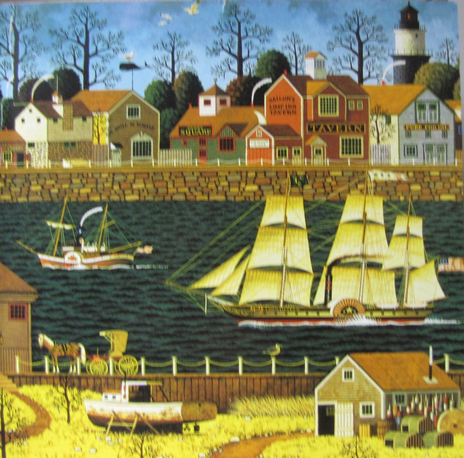 Solve Derry Square {Charles Wysocki} jigsaw puzzle online with 196 pieces
