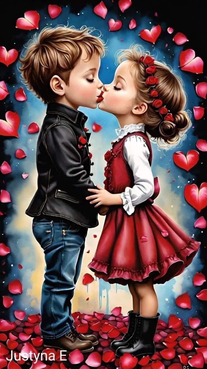 Solve FIRST KISS jigsaw puzzle online with 170 pieces