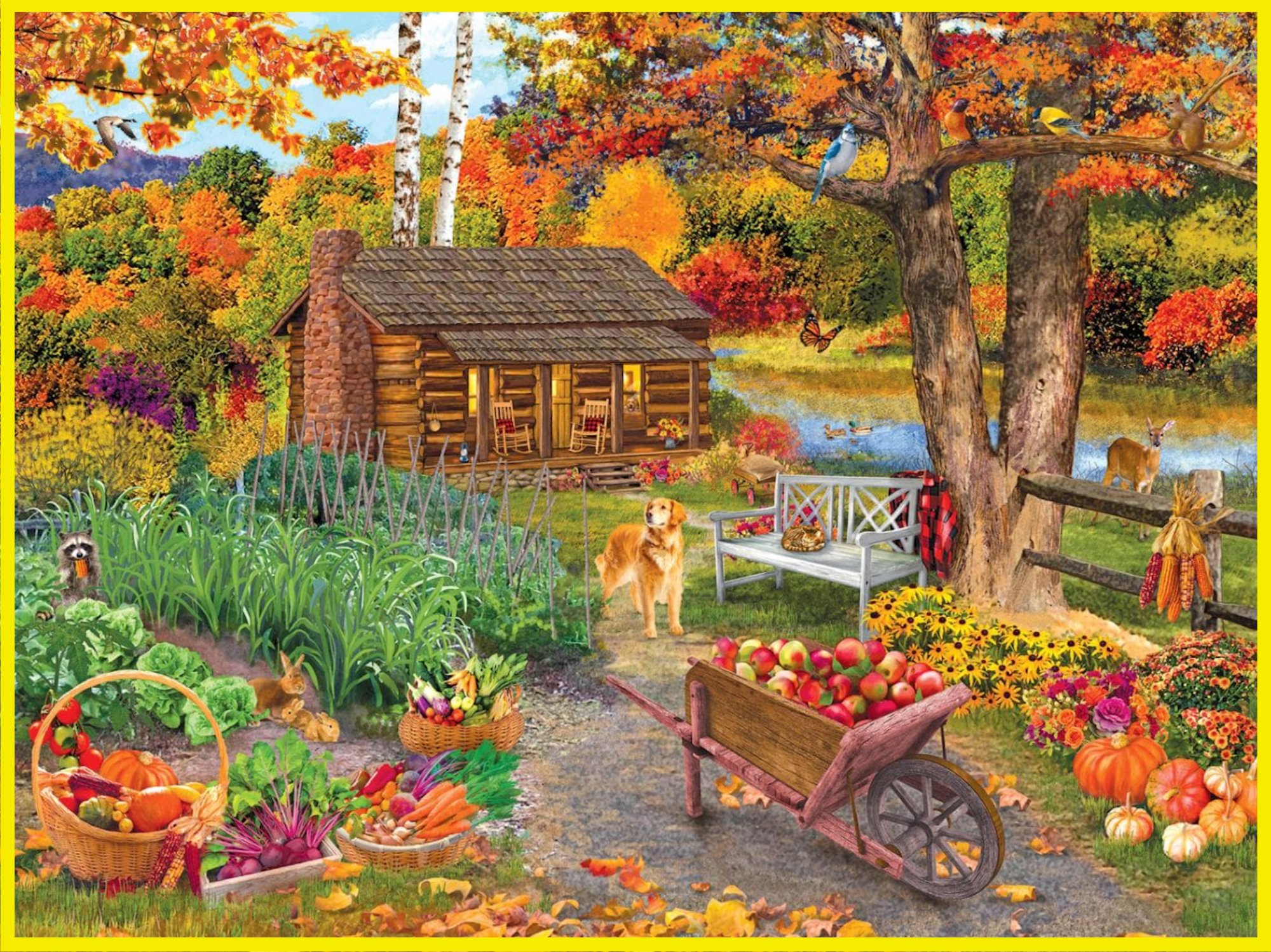 Solve Fall Cabin jigsaw puzzle online with 352 pieces