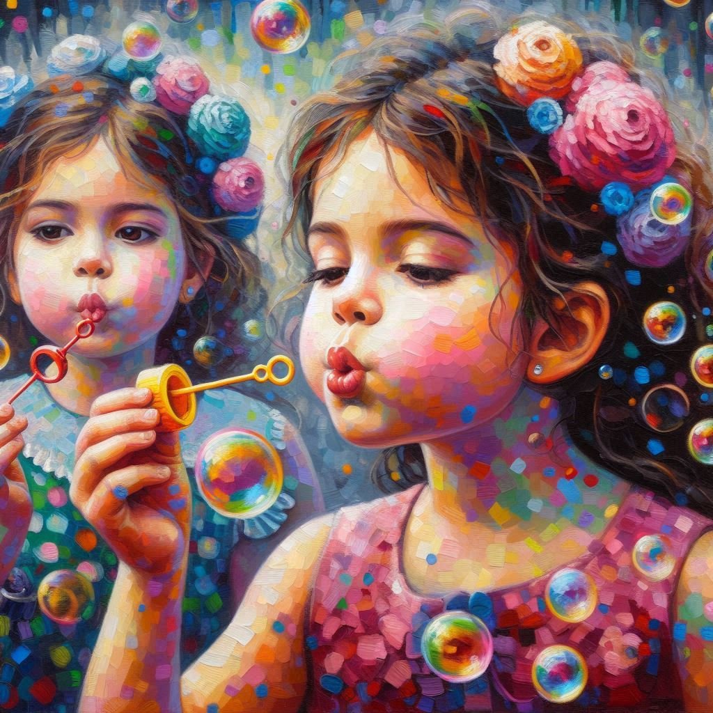 Solve Blowing Bubbles (resizable 9 to 306 pieces) jigsaw puzzle online ...