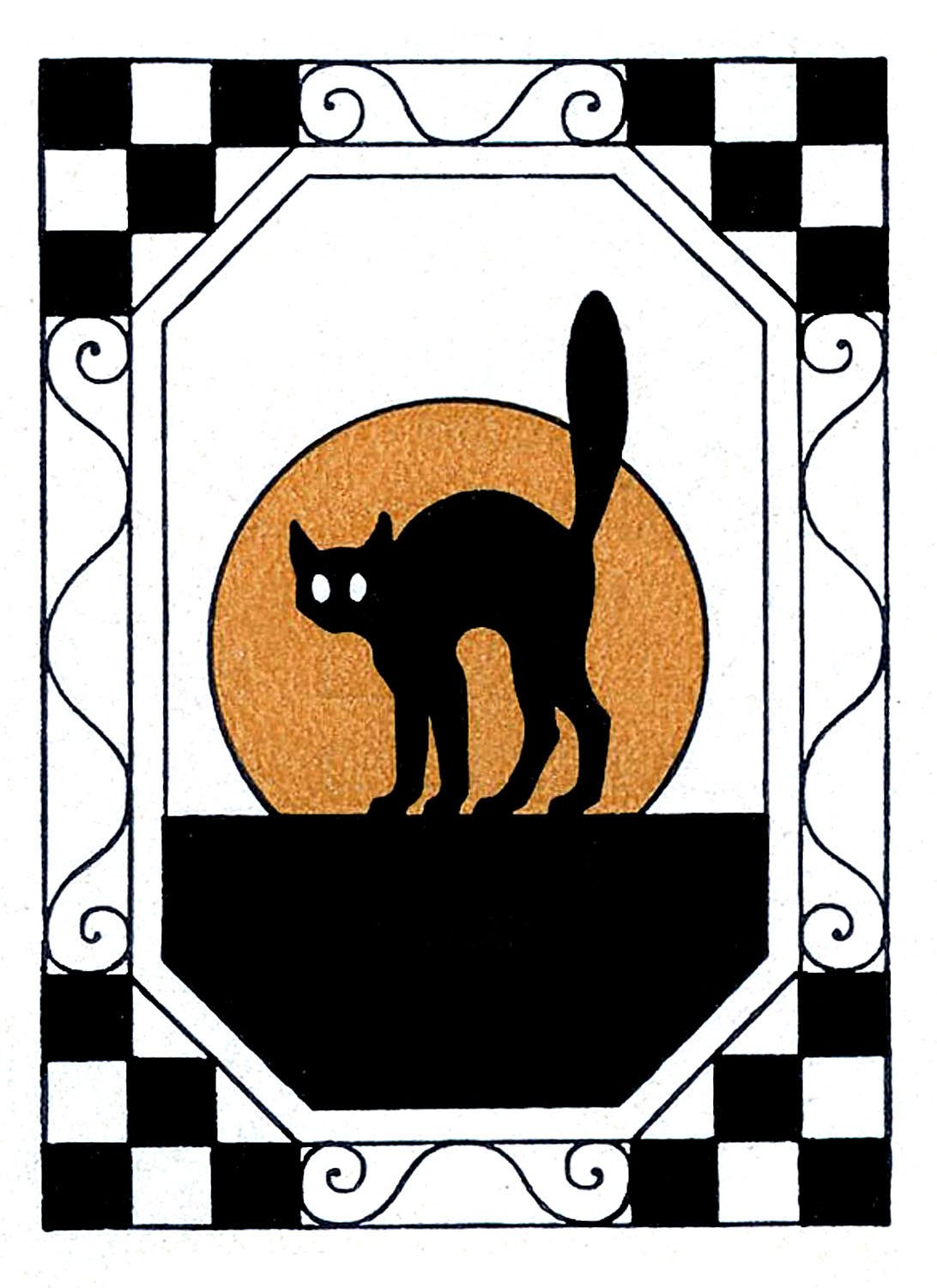 Solve Halloween black cat art (resize 12 to 500 pieces) jigsaw puzzle ...