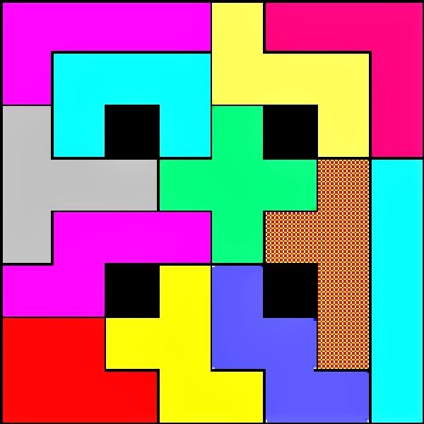 Solve Pentomino jigsaw puzzle online with 81 pieces