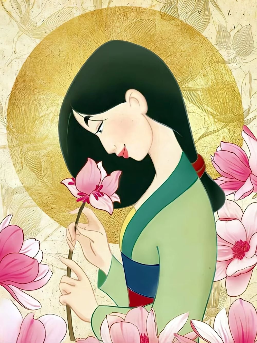 Solve Mulan and the flower jigsaw puzzle online with 252 pieces