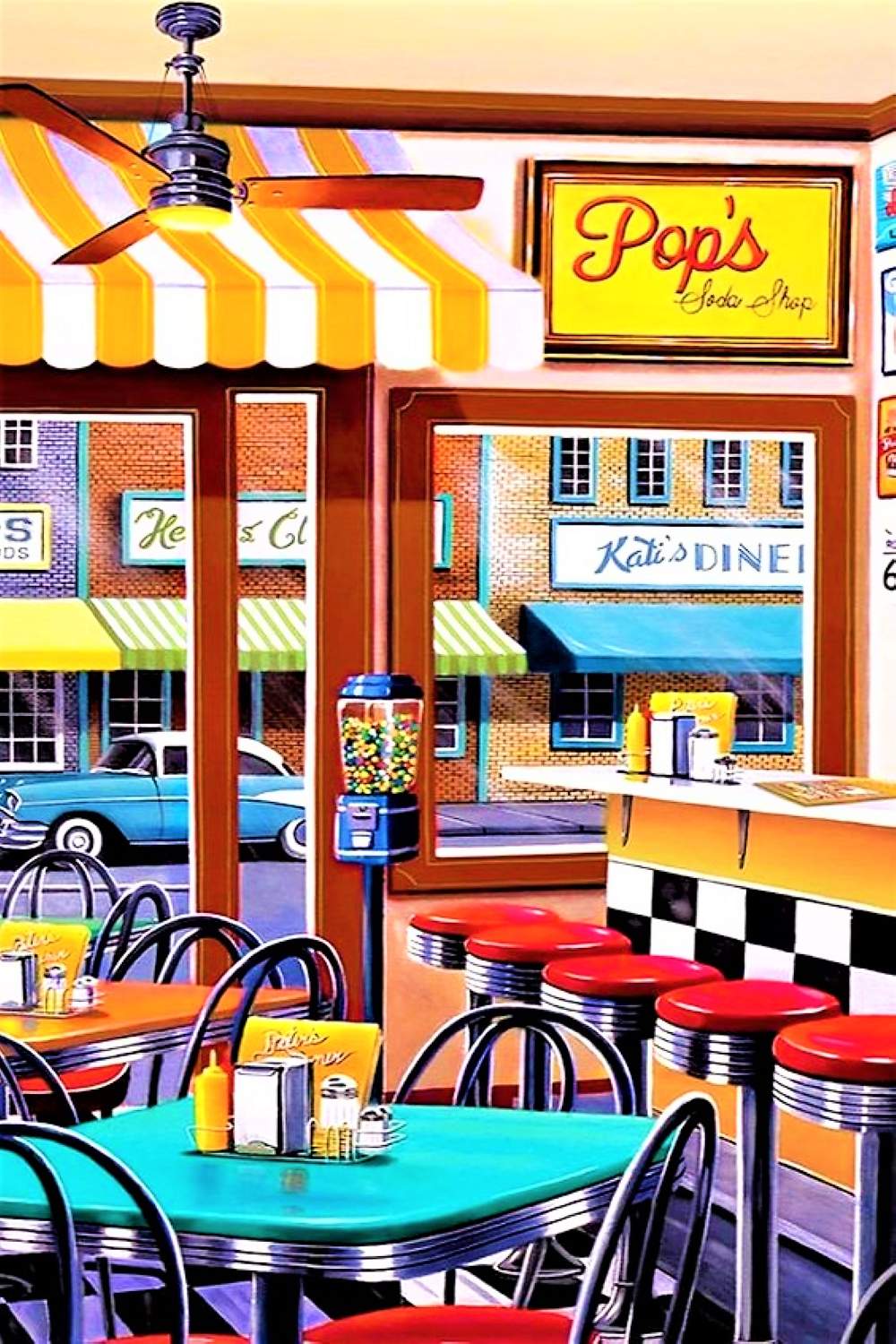 Solve Pop's Soda Shop jigsaw puzzle online with 450 pieces