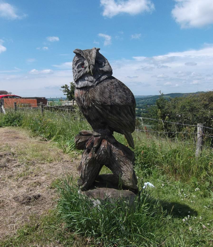 Solve Esh Village owl sculpture (2021) jigsaw puzzle online with 20 pieces