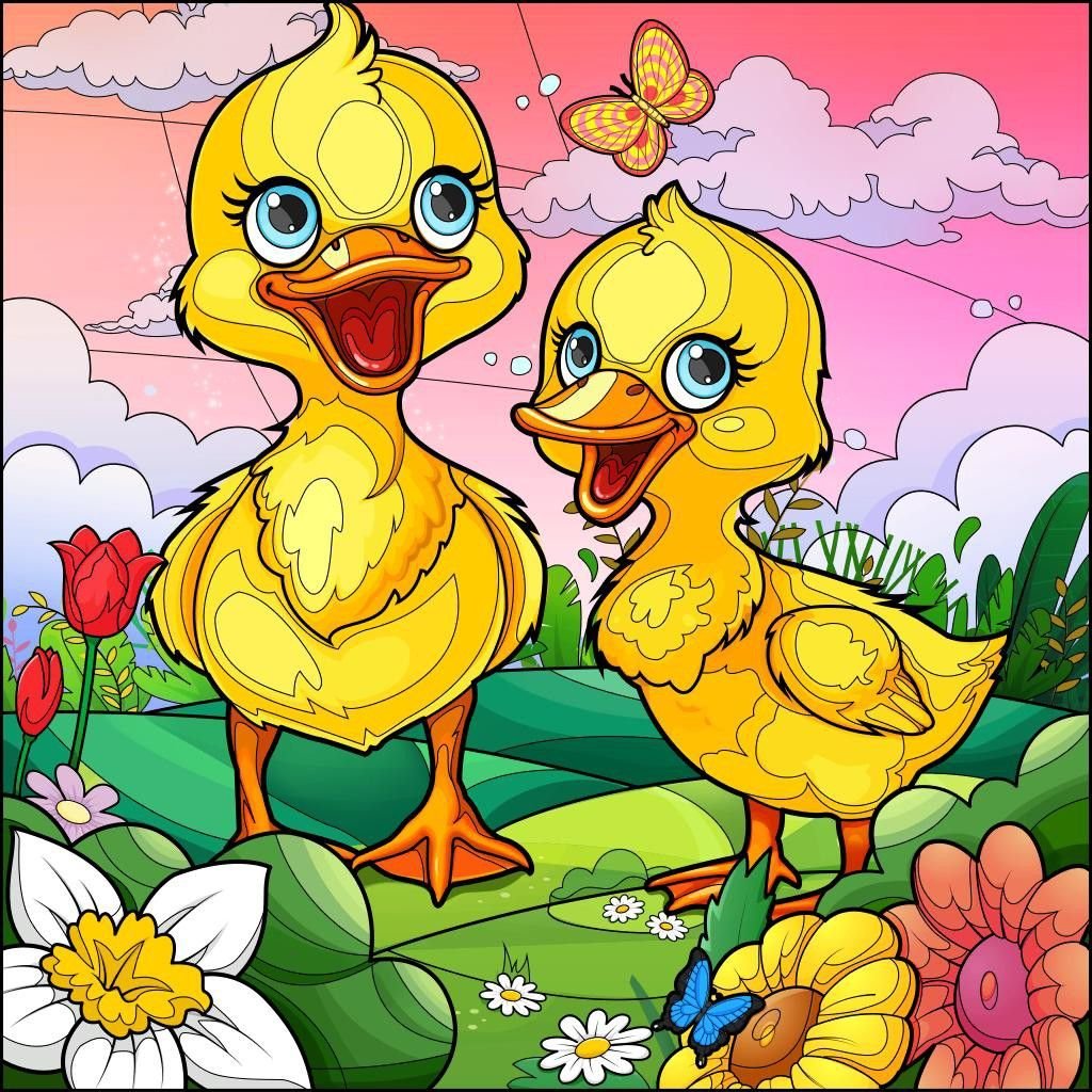 Solve PUZZLE - Ducklings And Butterflies jigsaw puzzle online with 81 ...