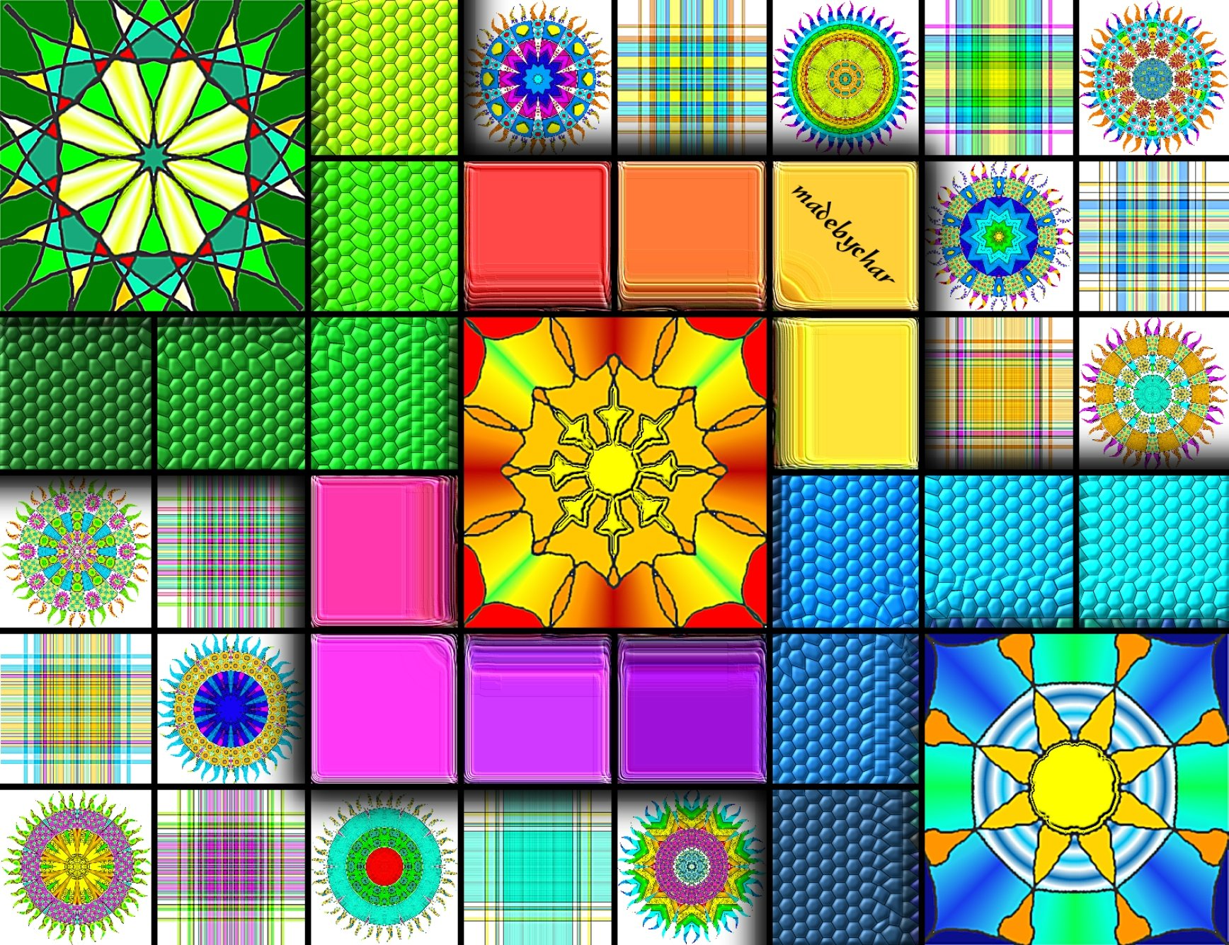 Solve Kaleidos and matching Plaids... jigsaw puzzle online with 192 pieces