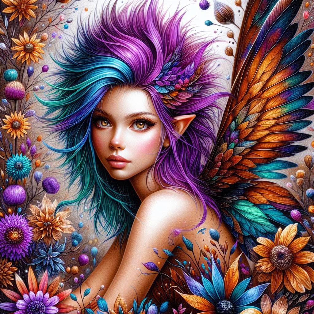 Solve Beautiful Pixie jigsaw puzzle online with 64 pieces