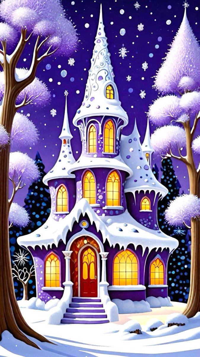 Solve Winter Evening at the Purple House..... jigsaw puzzle online with ...