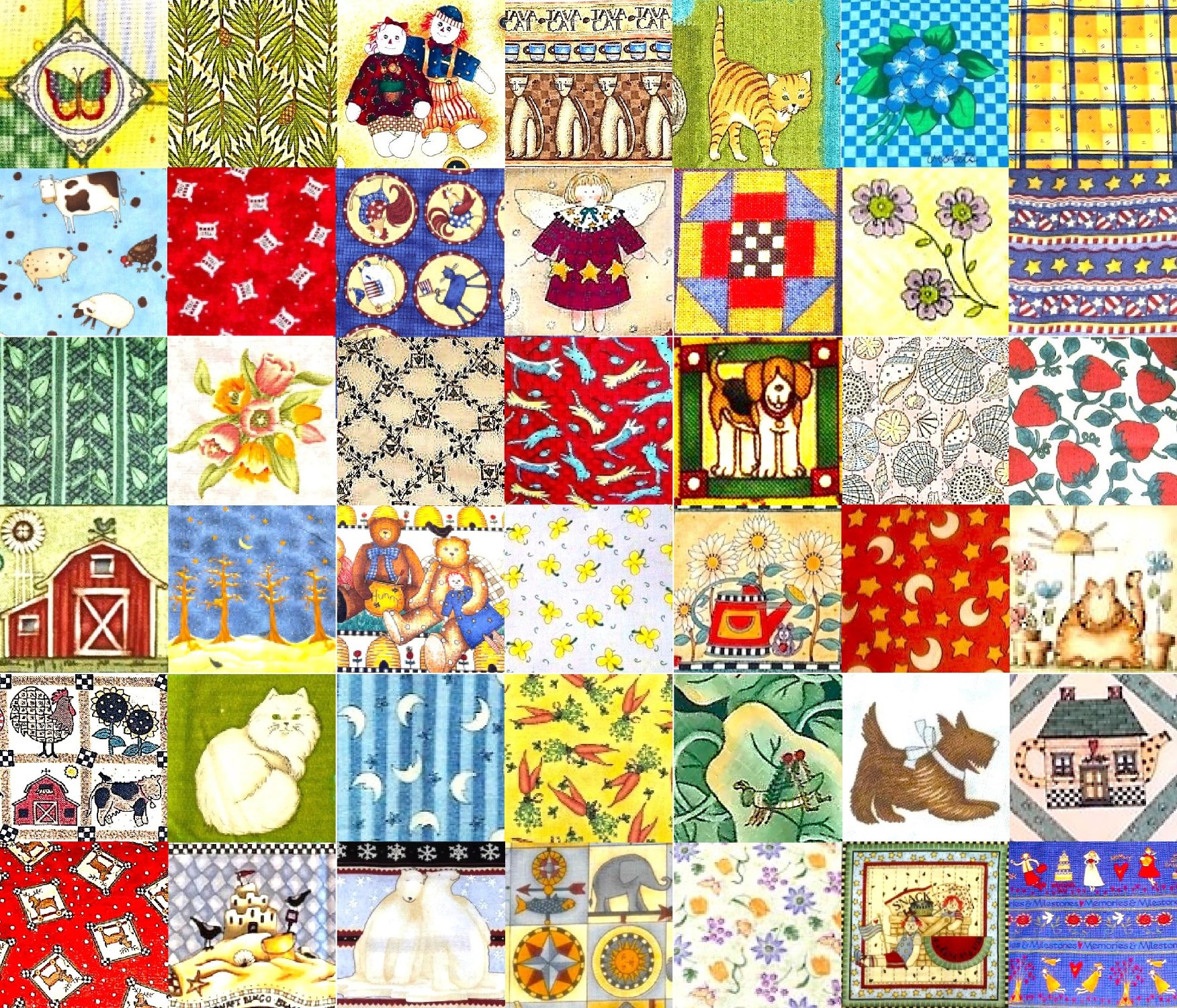 Solve PATCHWORK DEBBIE MUMM 10 jigsaw puzzle online with 378 pieces