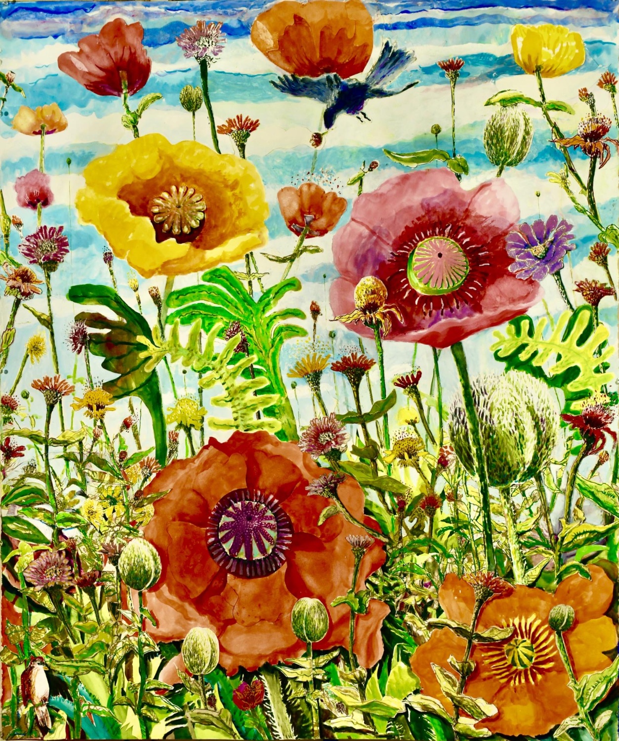 Solve The Poppy in the Cloud, Carol Barsha, 2021 jigsaw puzzle online ...
