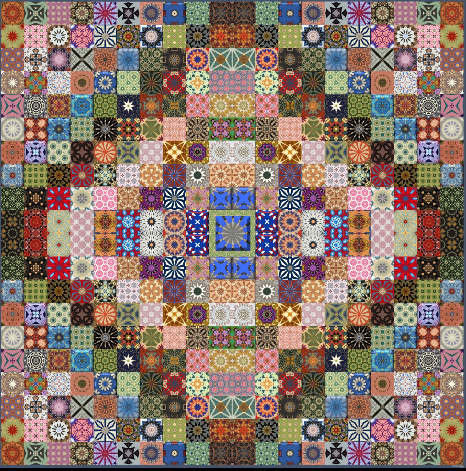 Solve 2024_70 Kaleidoscope Leftovers 2 jigsaw puzzle online with 100 pieces