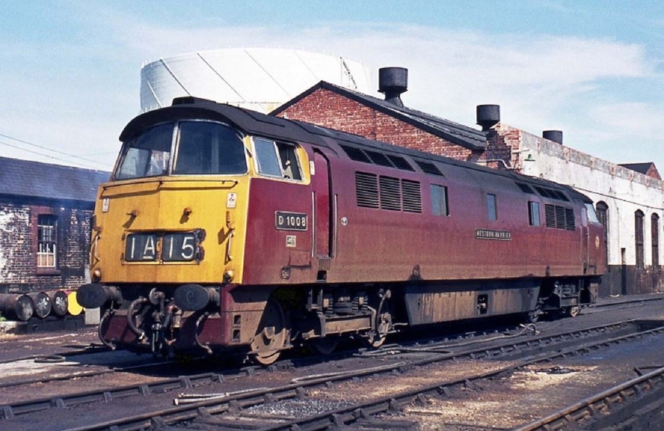 Solve BR Class 52 D1008 Western Harrier at Gloucester, Horton Road 1969 ...