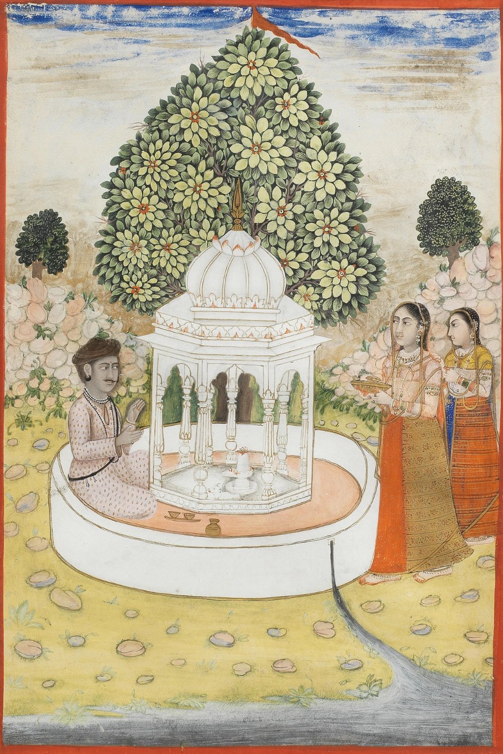Solve A nobleman and maidens making offerings at a lingam shrine jigsaw ...