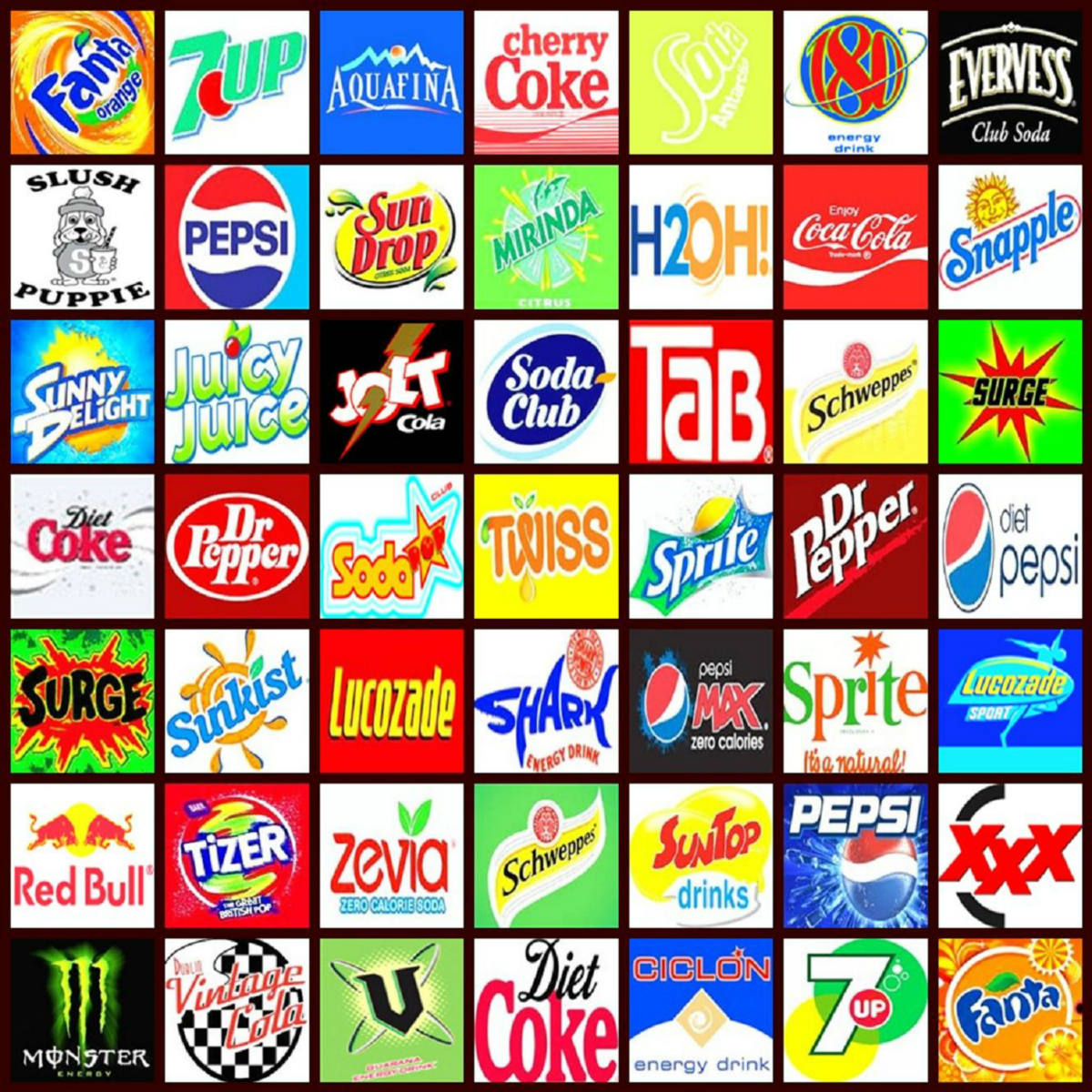 Jigsaw Puzzle 169 Pieces Soft Drink Logos Jigidi