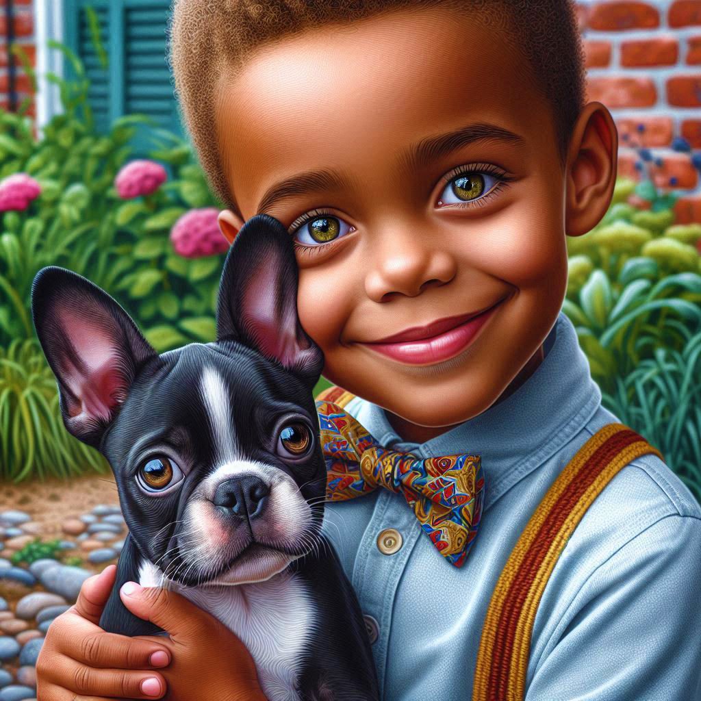 Solve Edward and his Boston Terrier Murphy jigsaw puzzle online with 49 ...