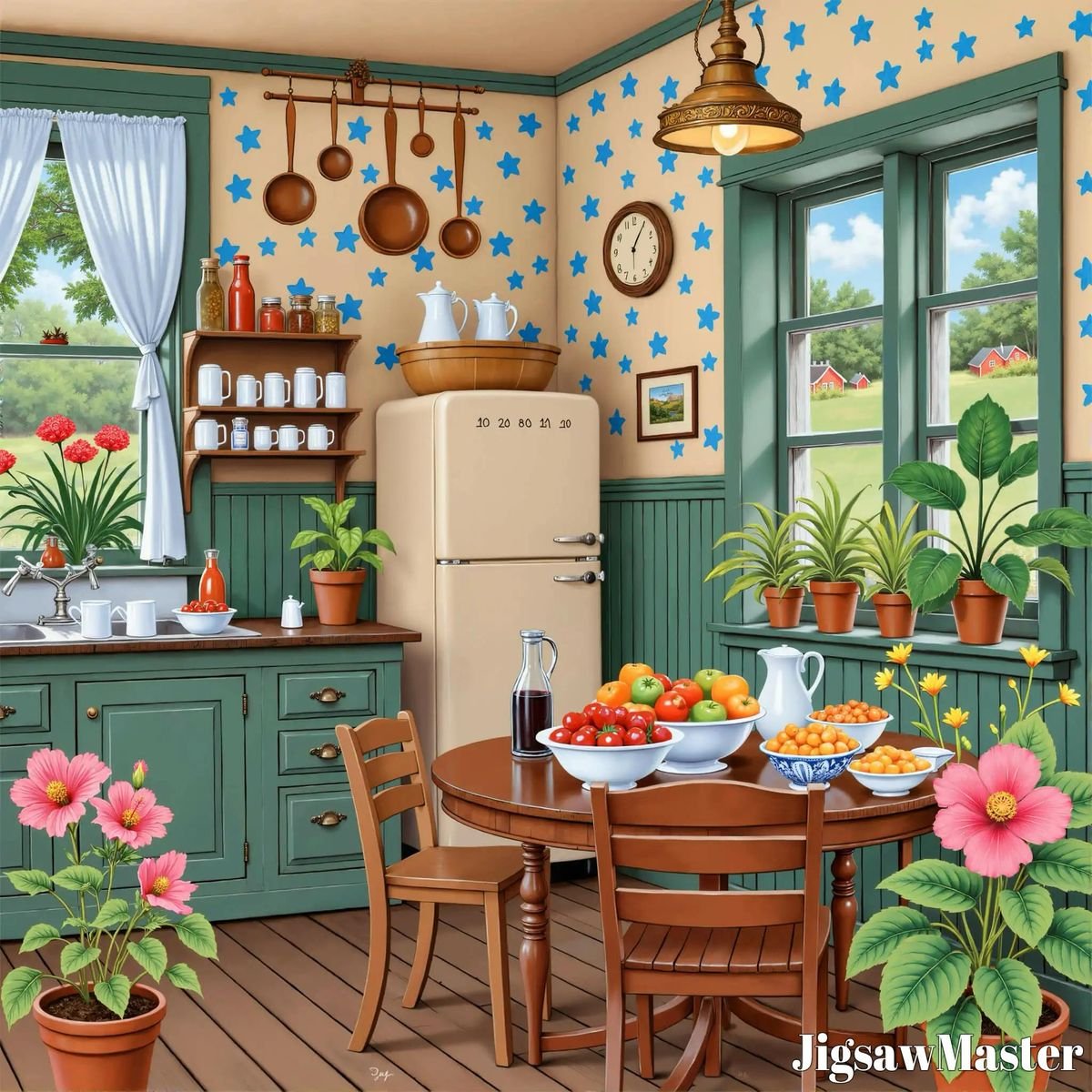 Jigsaw Puzzle | 121 pieces | Quaint Kitchen | Jigidi