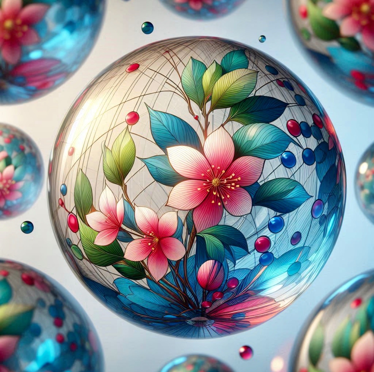 Jigsaw Puzzle | 64 pieces | Focus on the Centre Sakura Ball | Jigidi