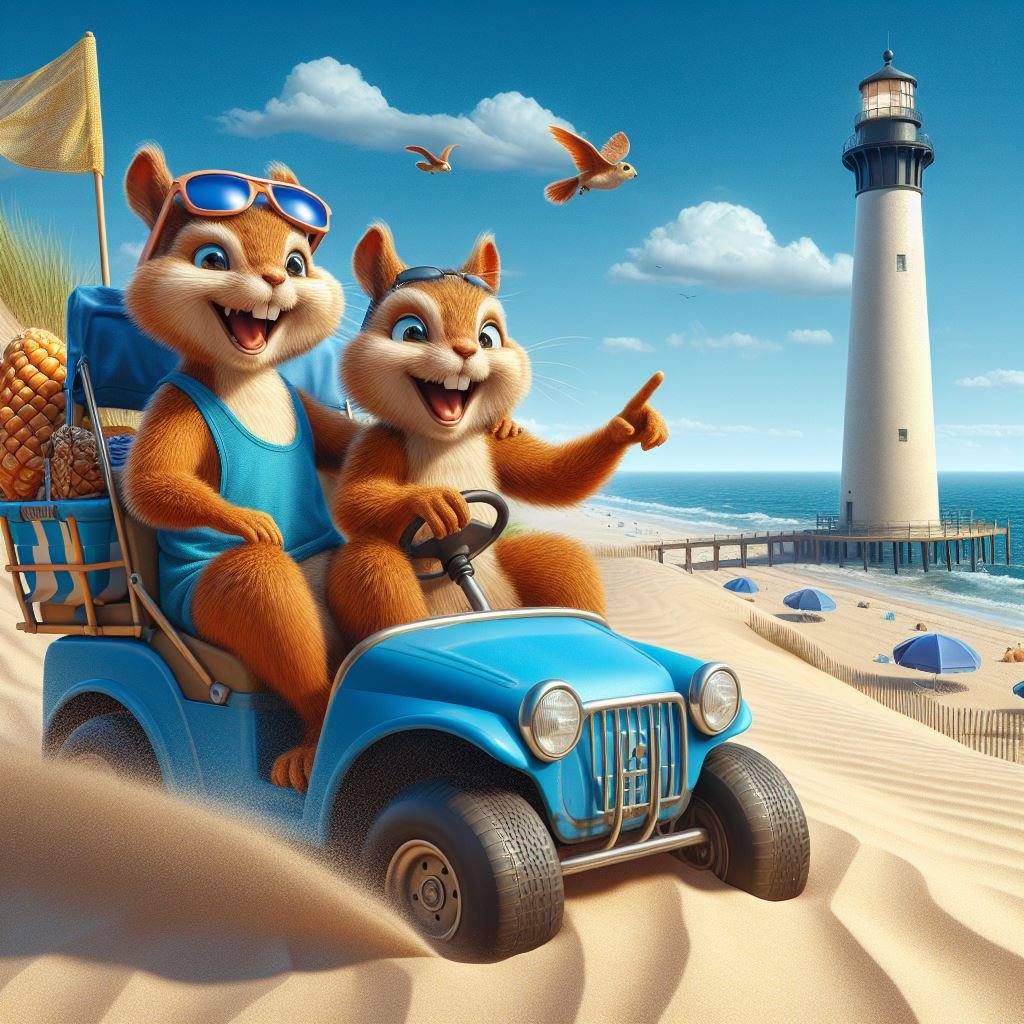 Solve Squirrels on spring break jigsaw puzzle online with 64 pieces