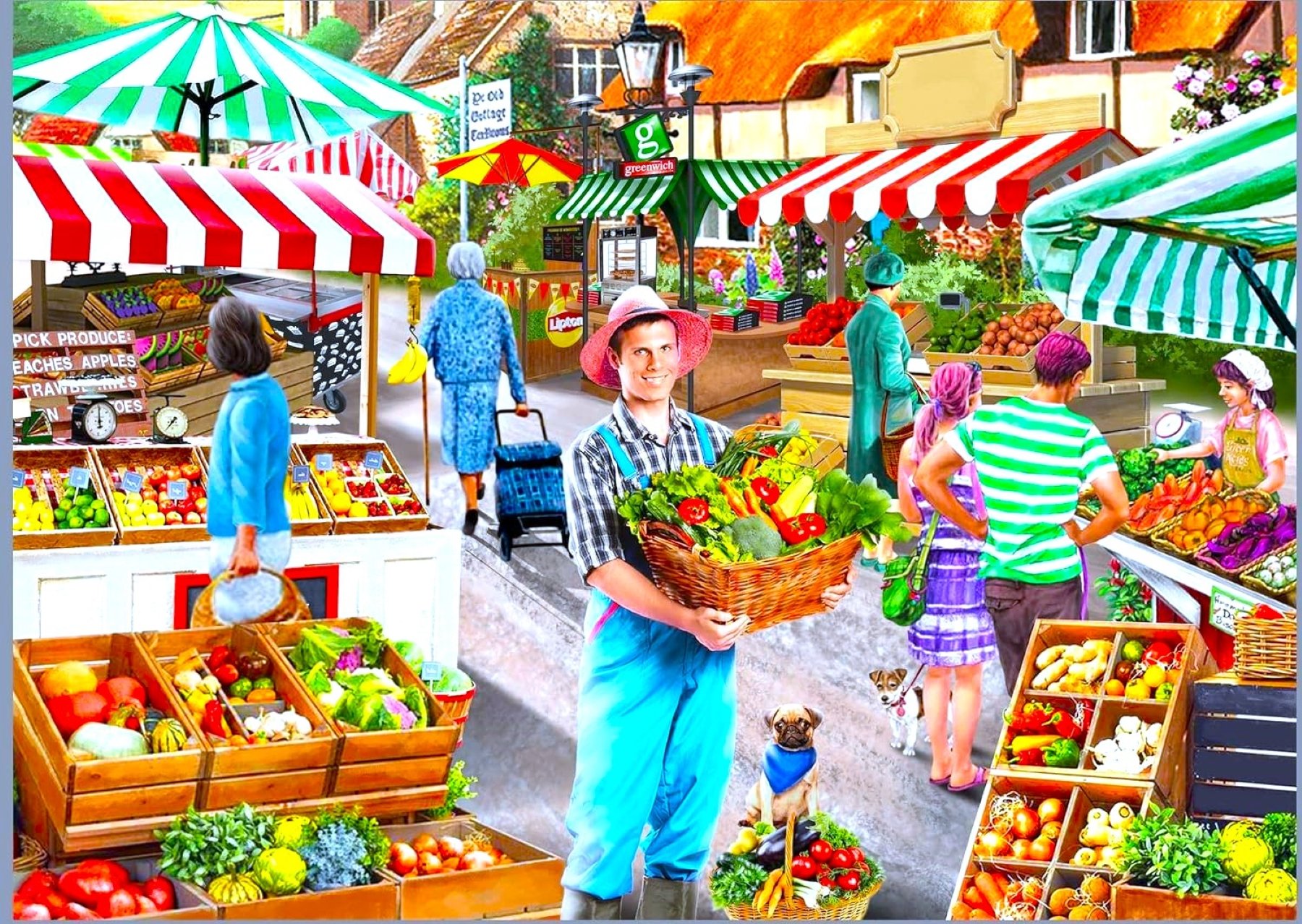 Solve Agricultural Market jigsaw puzzle online with 600 pieces