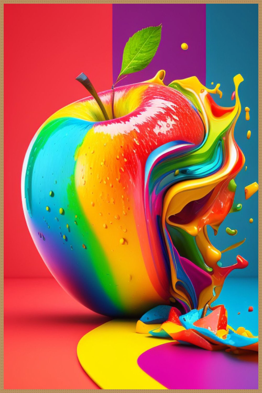 Solve multi-colored apple jigsaw puzzle online with 70 pieces