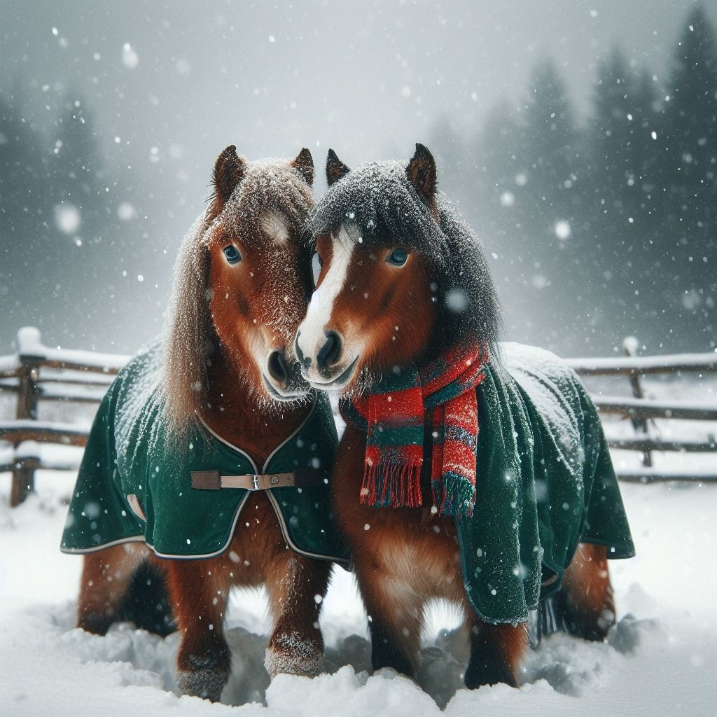 Solve Best friends in the snow jigsaw puzzle online with 144 pieces