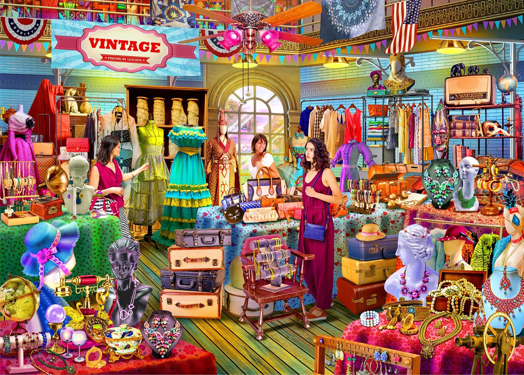 Solve Fancy Vintage jigsaw puzzle online with 352 pieces