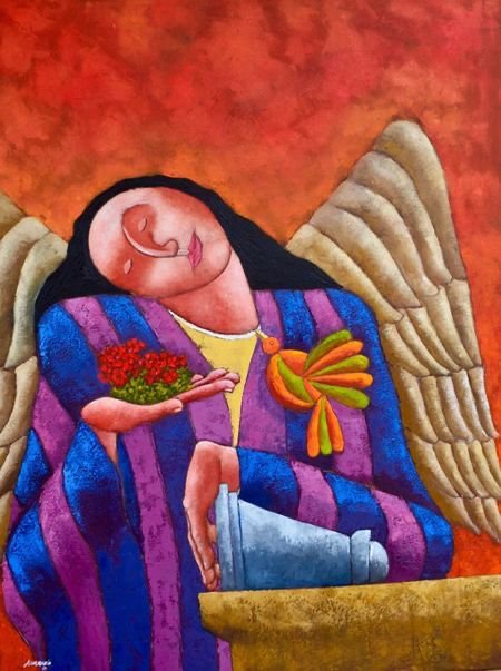 Solve José Echevarria jigsaw puzzle online with 48 pieces